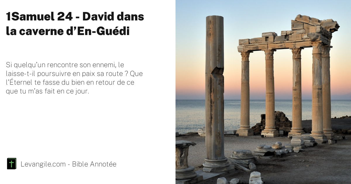1 Samuel 24.20 - Bible annotée