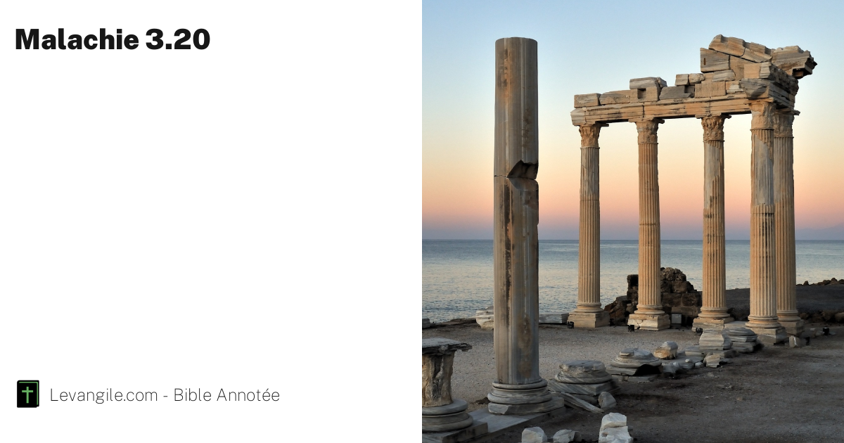 Malachie 3.20 - Bible annotée